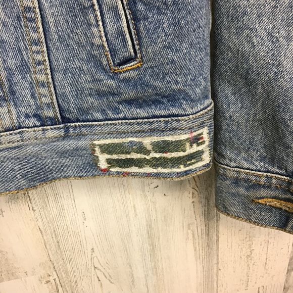 Lee | Jackets & Coats | Vintage 97s Lee Denim Jacket Chevron Harley ...